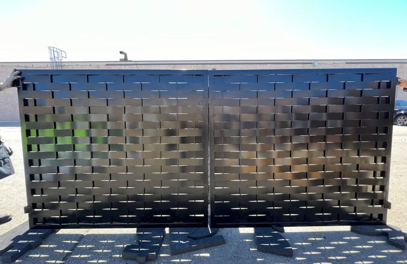 Heavy Duty Overlap Pattern Driveway Gate Dual Swing Block - Etsy