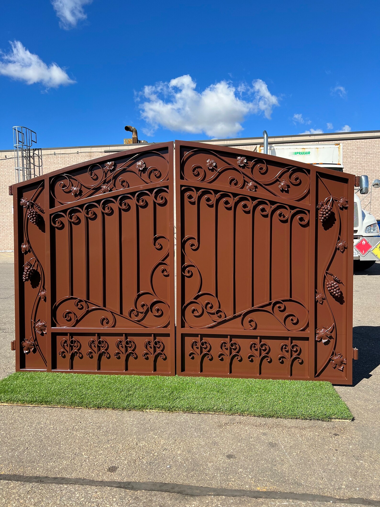 Stylish Solid Embossed Metal Spiral Vintage Entry Gate custom ...