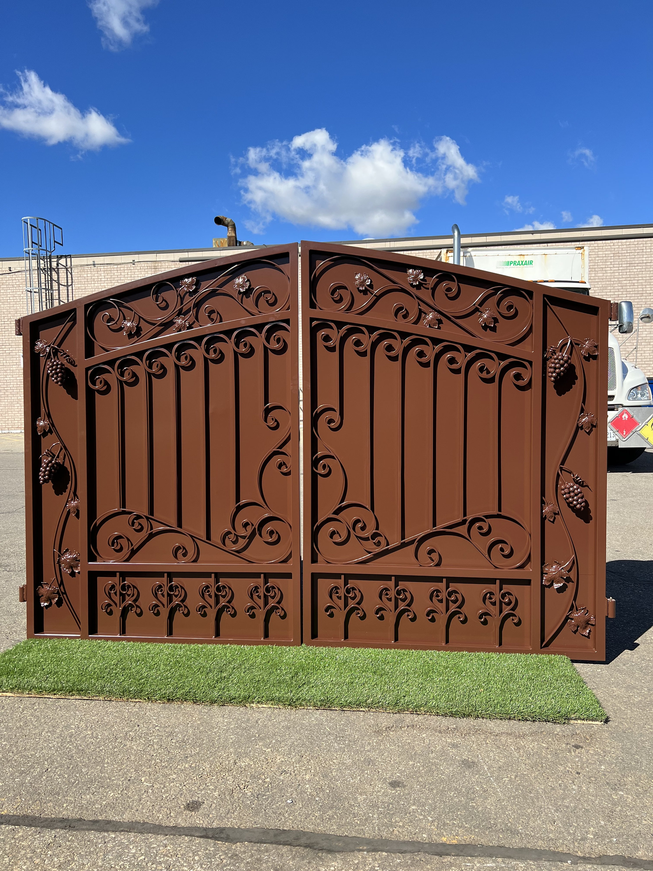 Stylish Solid Embossed Metal Spiral Vintage Entry Gate custom ...