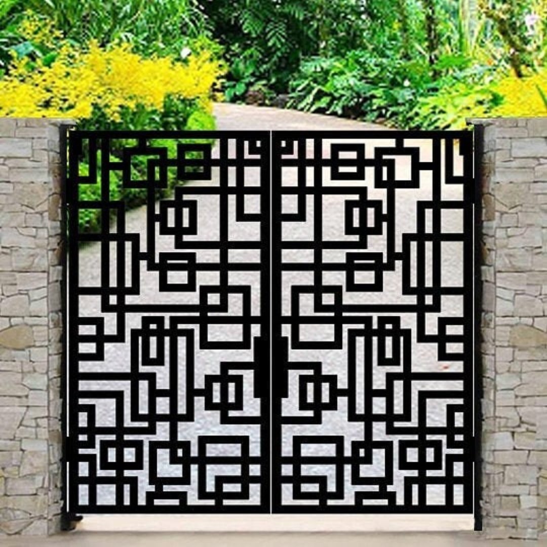 Beautiful Intricate Maze Design Metal Garden Gate | Unique Custom ...
