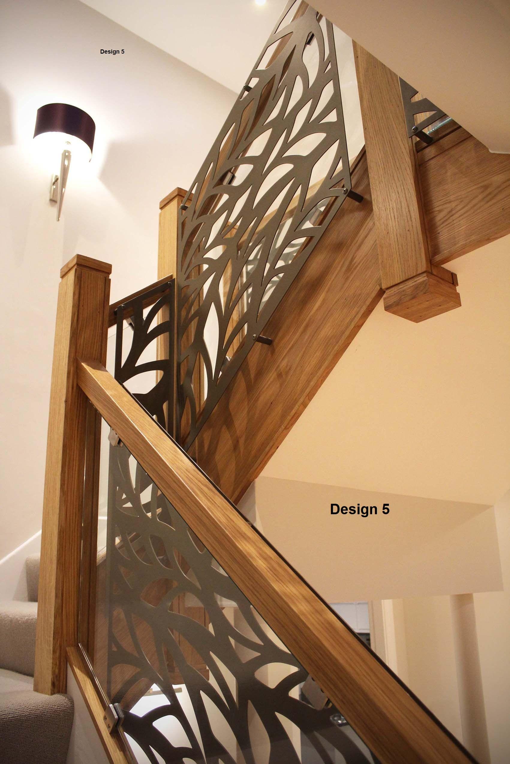 Plasma Cut Metal Stair Railing Panel | Hand Railing | Decorative Modern ...