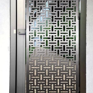 Laser Cut Artistic Line Pattern Design Metal Garden Gate | Modern ...