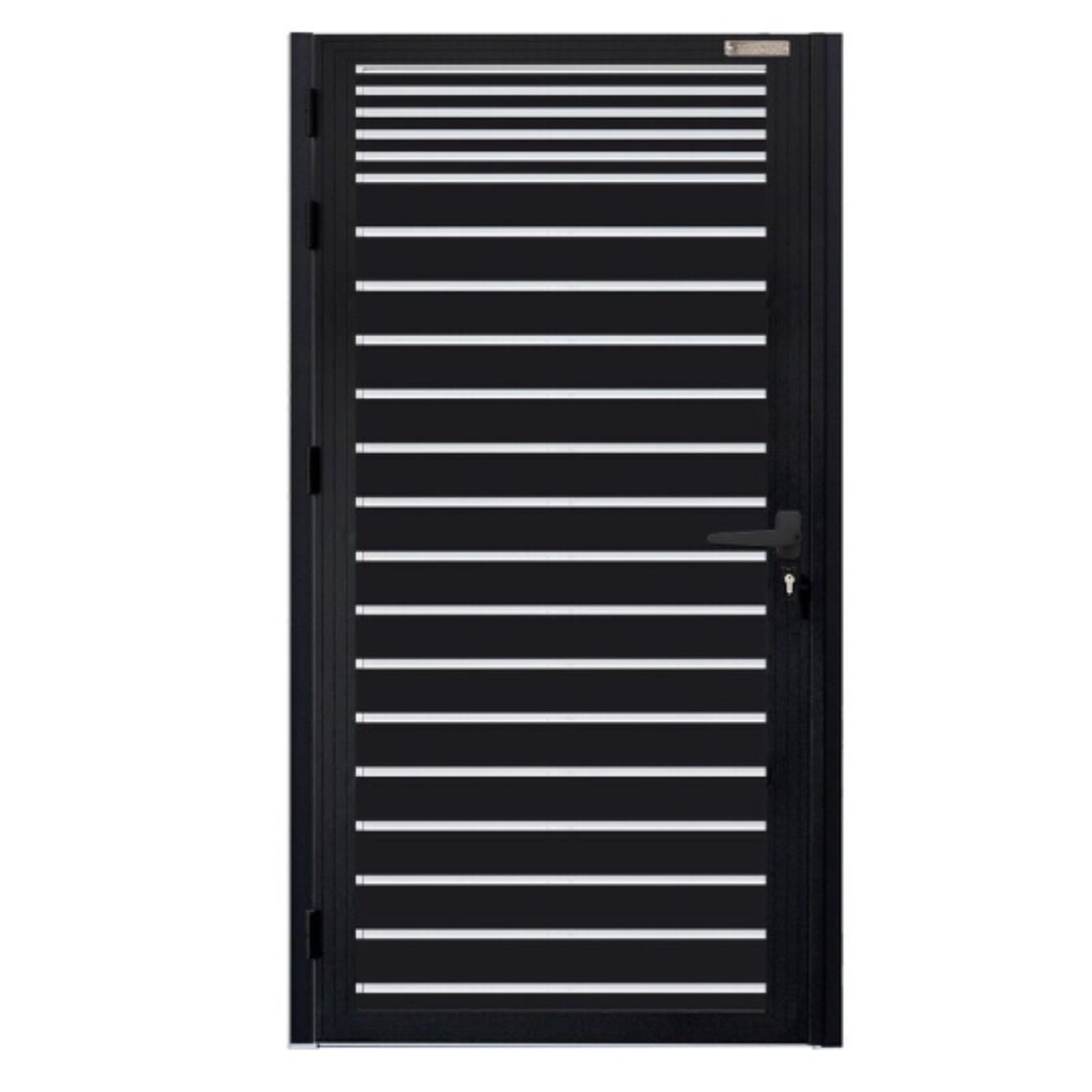 Modern Horizontal Pattern Metal Side Yard Gate Stunning Custom ...