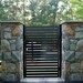 Solid Metal Horizontal Line Design Gate Custom Fabrication Metal ...