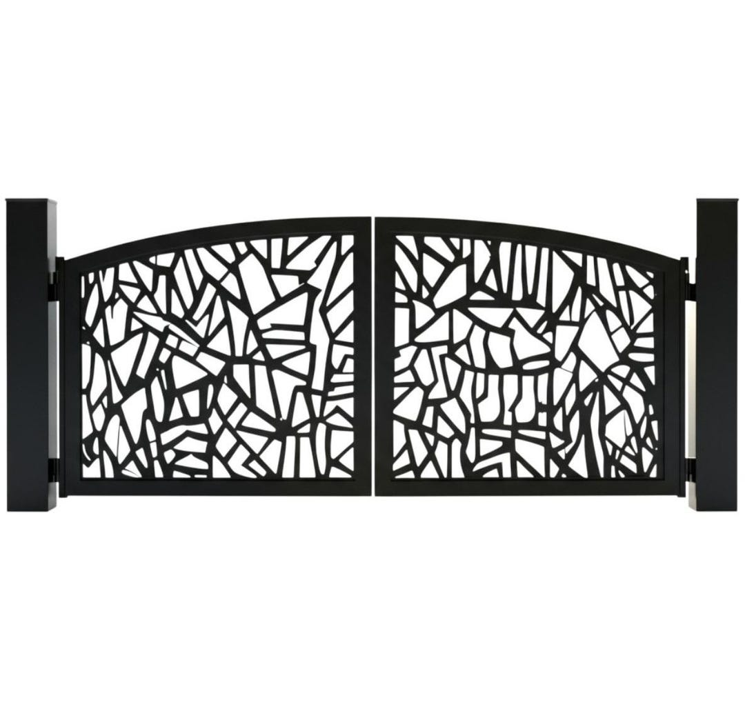 Keyshard Legacy – Abstract Wrought Iron Gate With Greek Arch ...