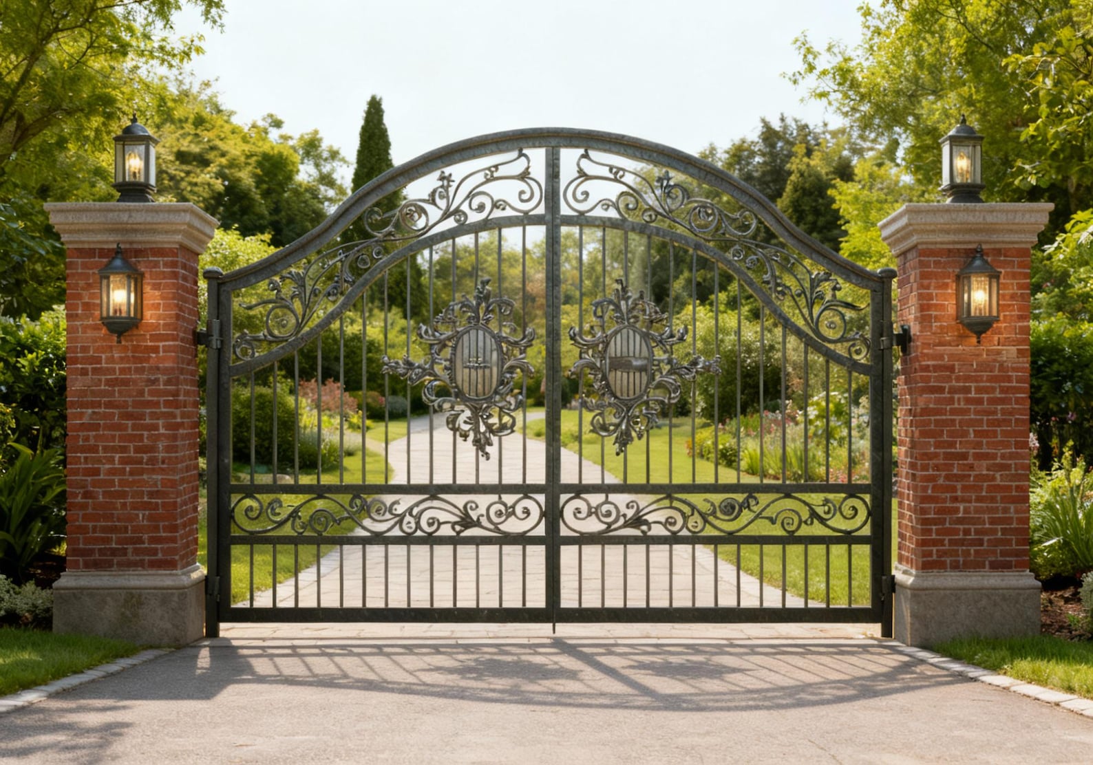 Custom Fabrication Side Panel Geometric Design Entrance Gate | Solid ...