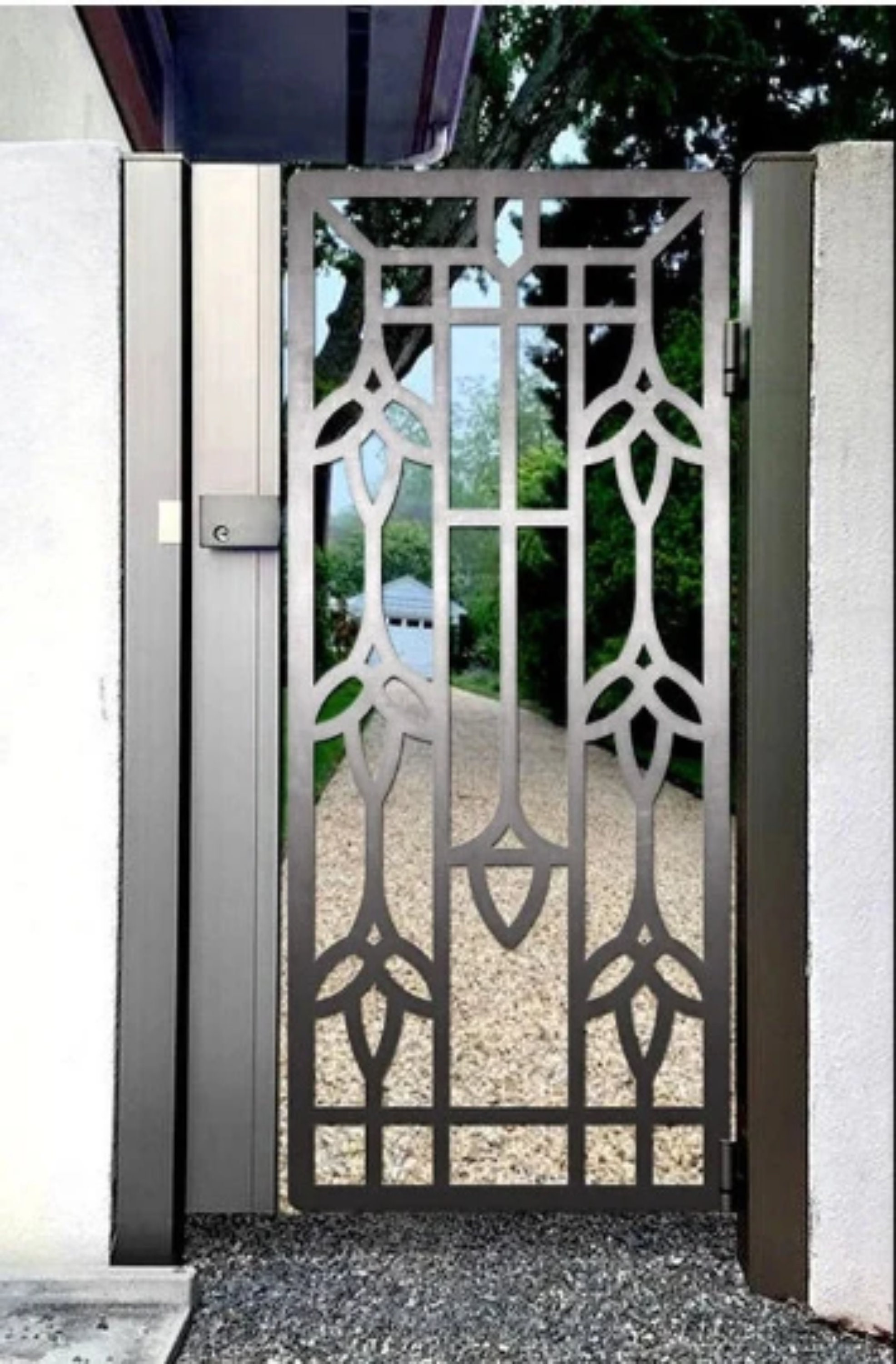 3d Laser Cut Artistic Floral Design Metal Garden Gate Custom Ph
