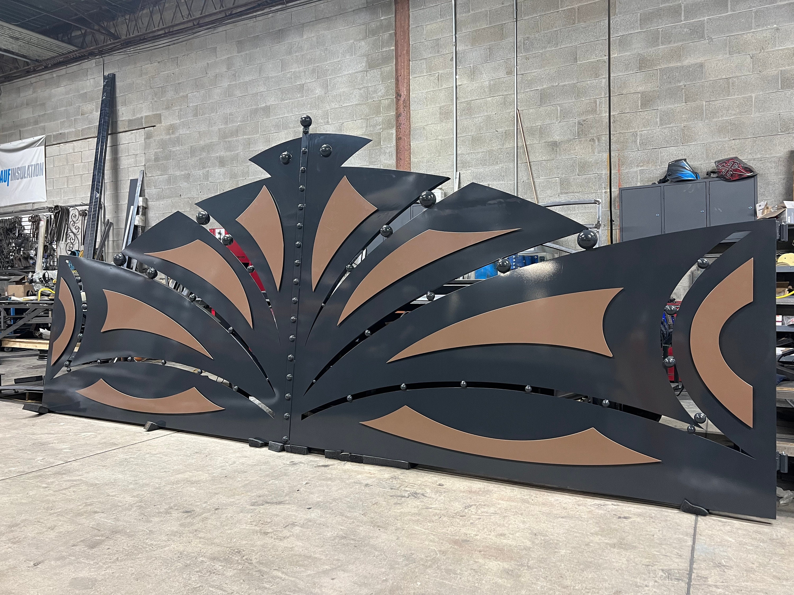 Stylish Laser Cut Entry Gate Custom Fabrication Metal Driveway Gate ...