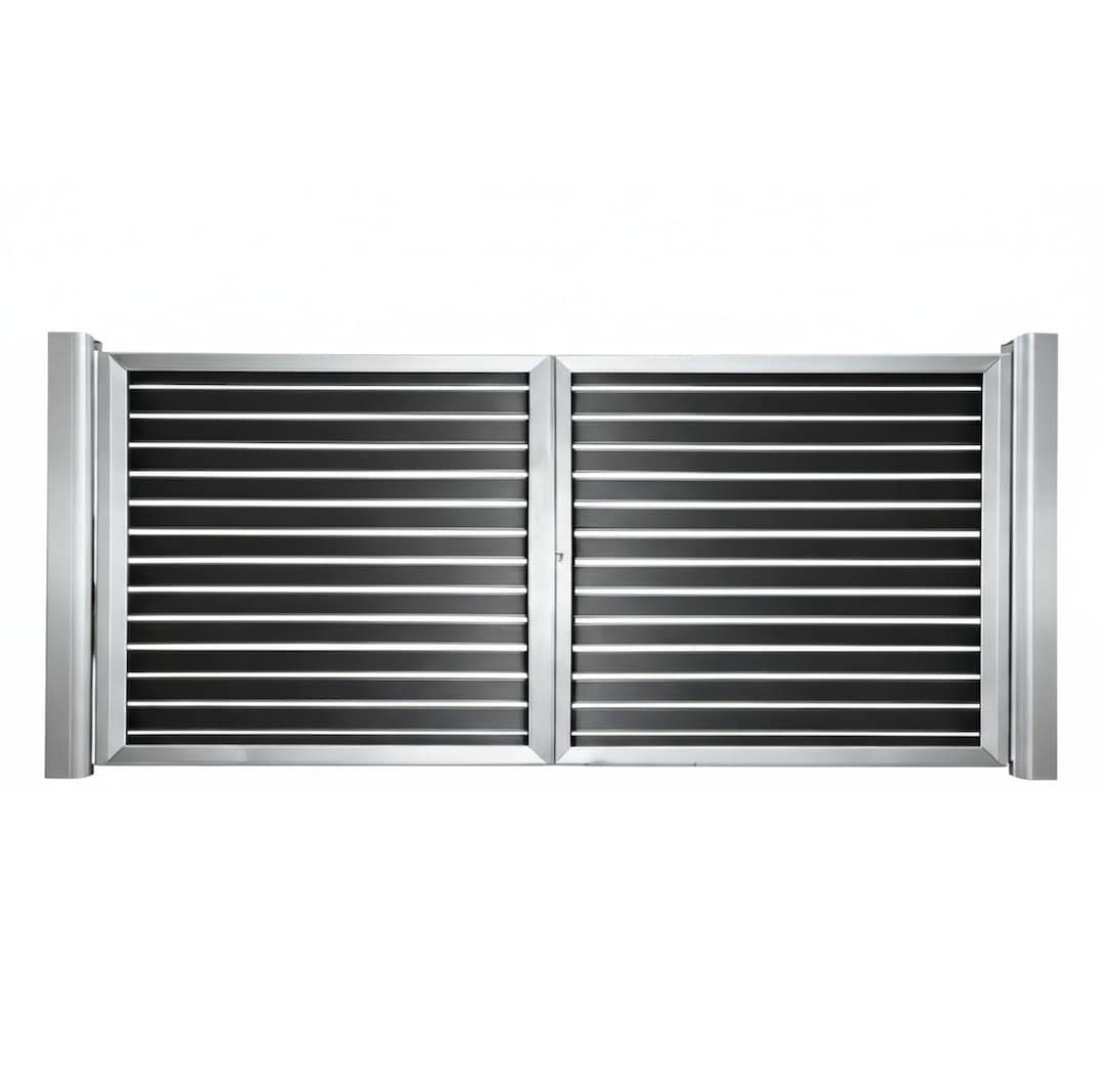 Silverline Horizon – Horizontal Slat Gate in Steel or Aluminum Model ...