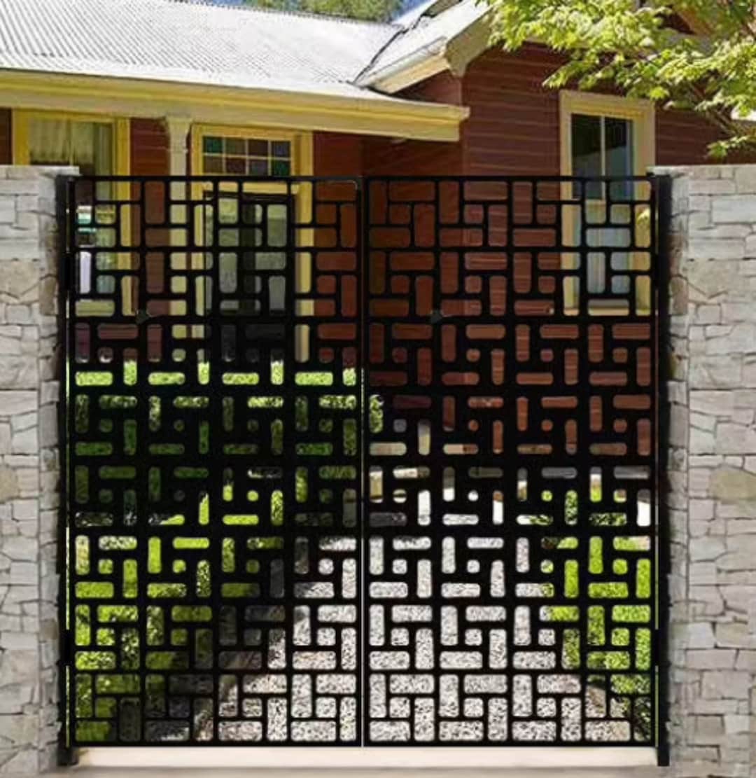 Stunning Geometric Design Laser Cut Metal Gate | Beautiful Decorative ...