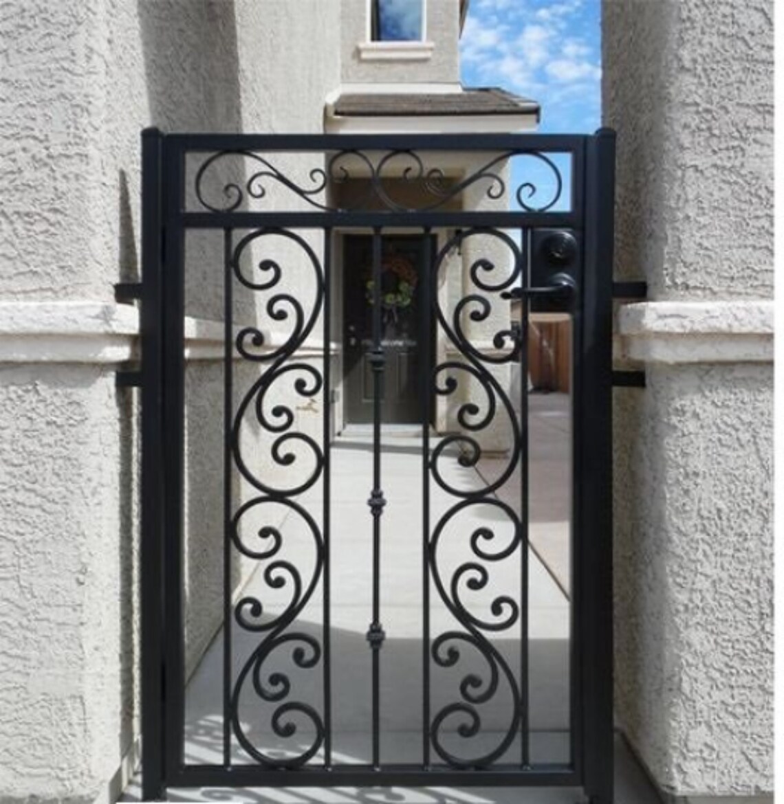 Artistic Design Laser Cut Spiral Vintage Pool Gate Gorgeous Fabrication ...