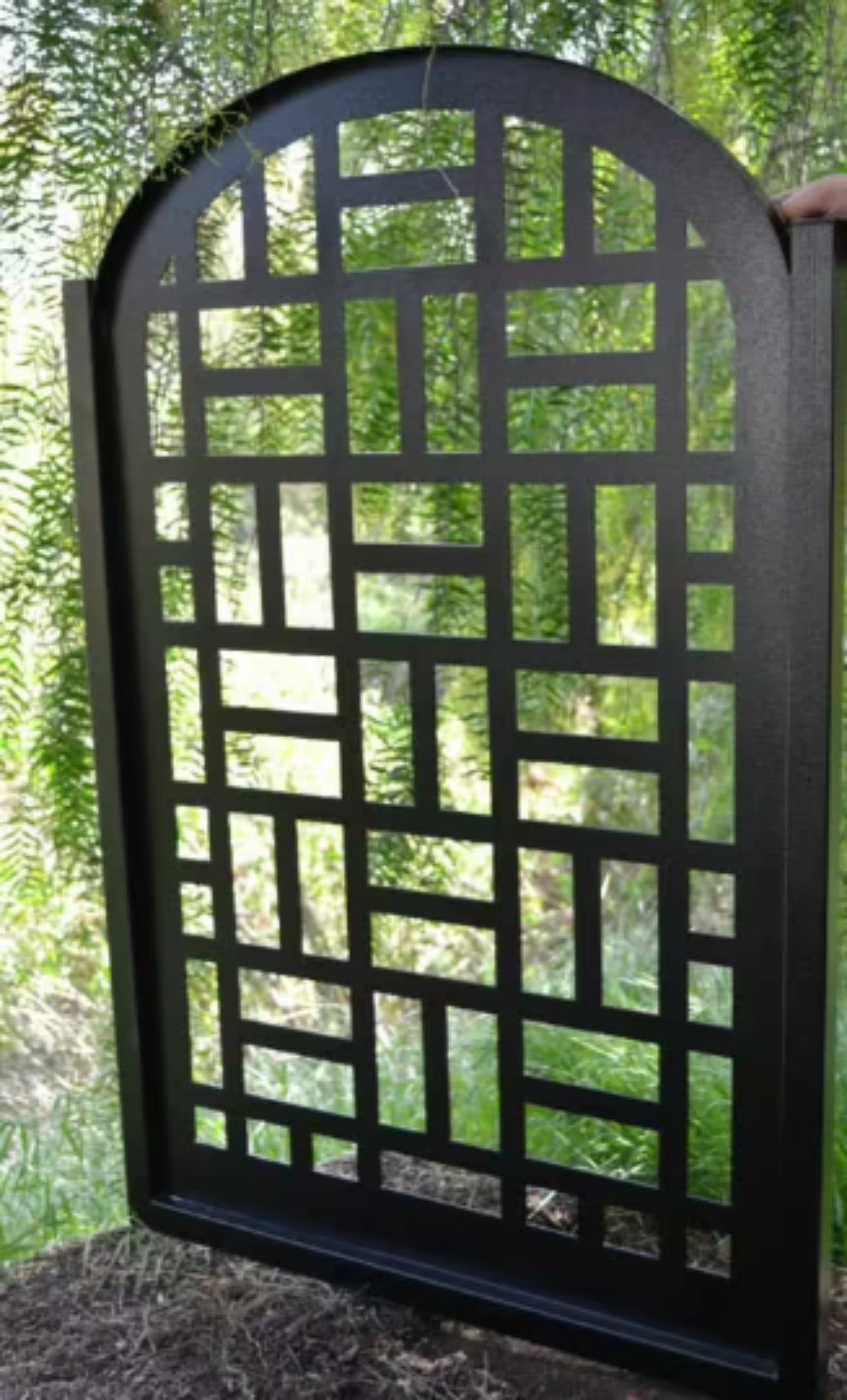 Simple & Beautiful Rectangular Pattern Metal Pool Gate Custom ...