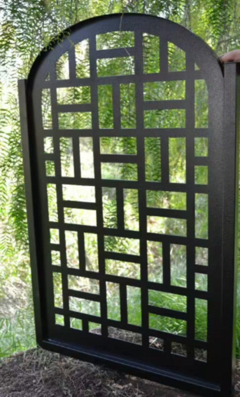 Simple & Beautiful Rectangular Pattern Metal Pool Gate Custom ...