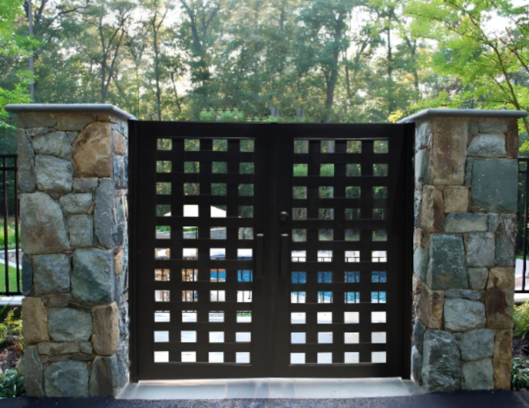 Gorgeous Square Box Design Metal Garden Gate | Classic Modern ...