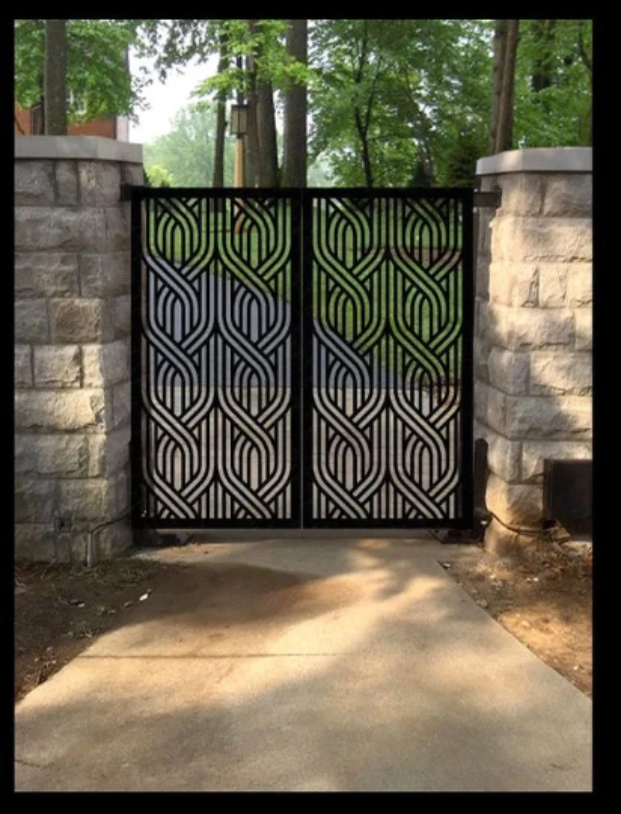 Laser Cut Artistic Braid Design Metal Garden Gate Modern Etsy