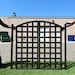 Modern Square Pattern Metal Gate Gorgeous Dual-swing Entry Way Gate ...