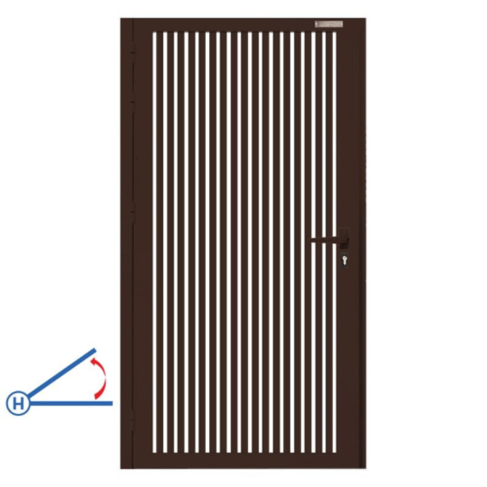 Gorgeous Vertical Pattern Metal Backyard Gate Custom Fabrication Metal ...