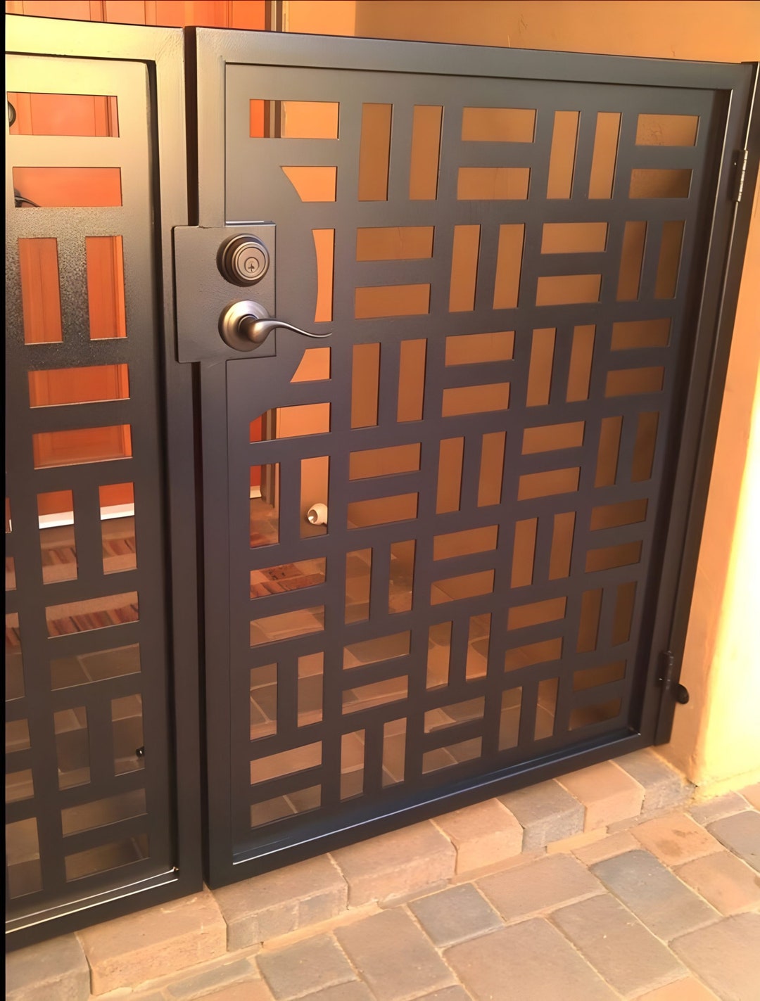 Gorgeous Polished Laser Cut Design Metal Walk Through Gate | Metal Art ...