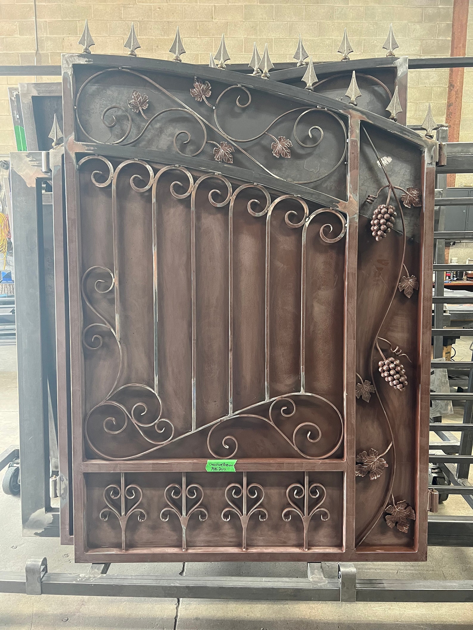 Stylish Solid Embossed Metal Spiral Vintage Entry Gate custom ...
