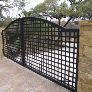 Modern Unique Square Box Design Driveway Gate | Wrought Iron Gate ...
