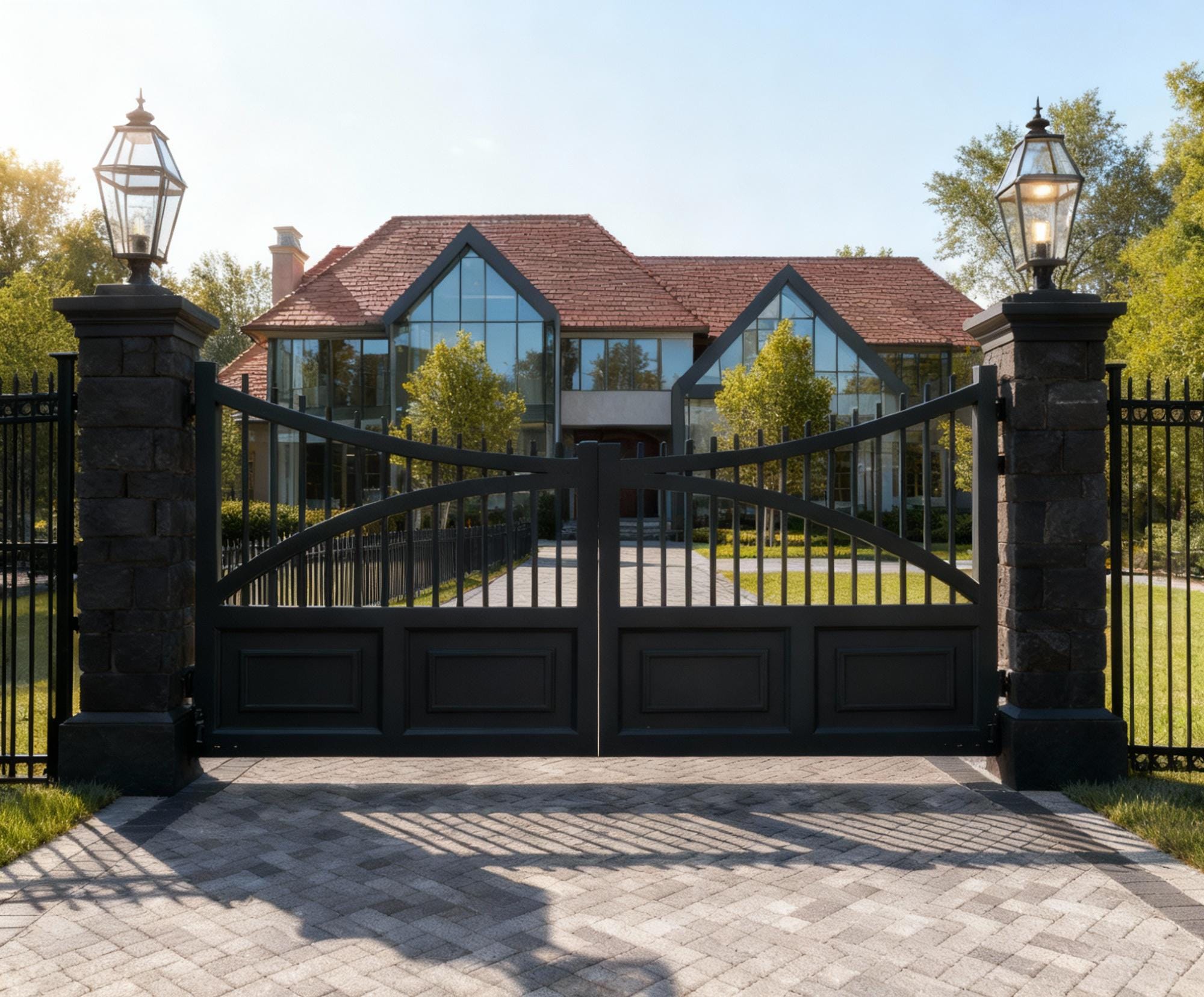 Wrought Iron Gate With Solid Panel Base Model # 065E - Etsy