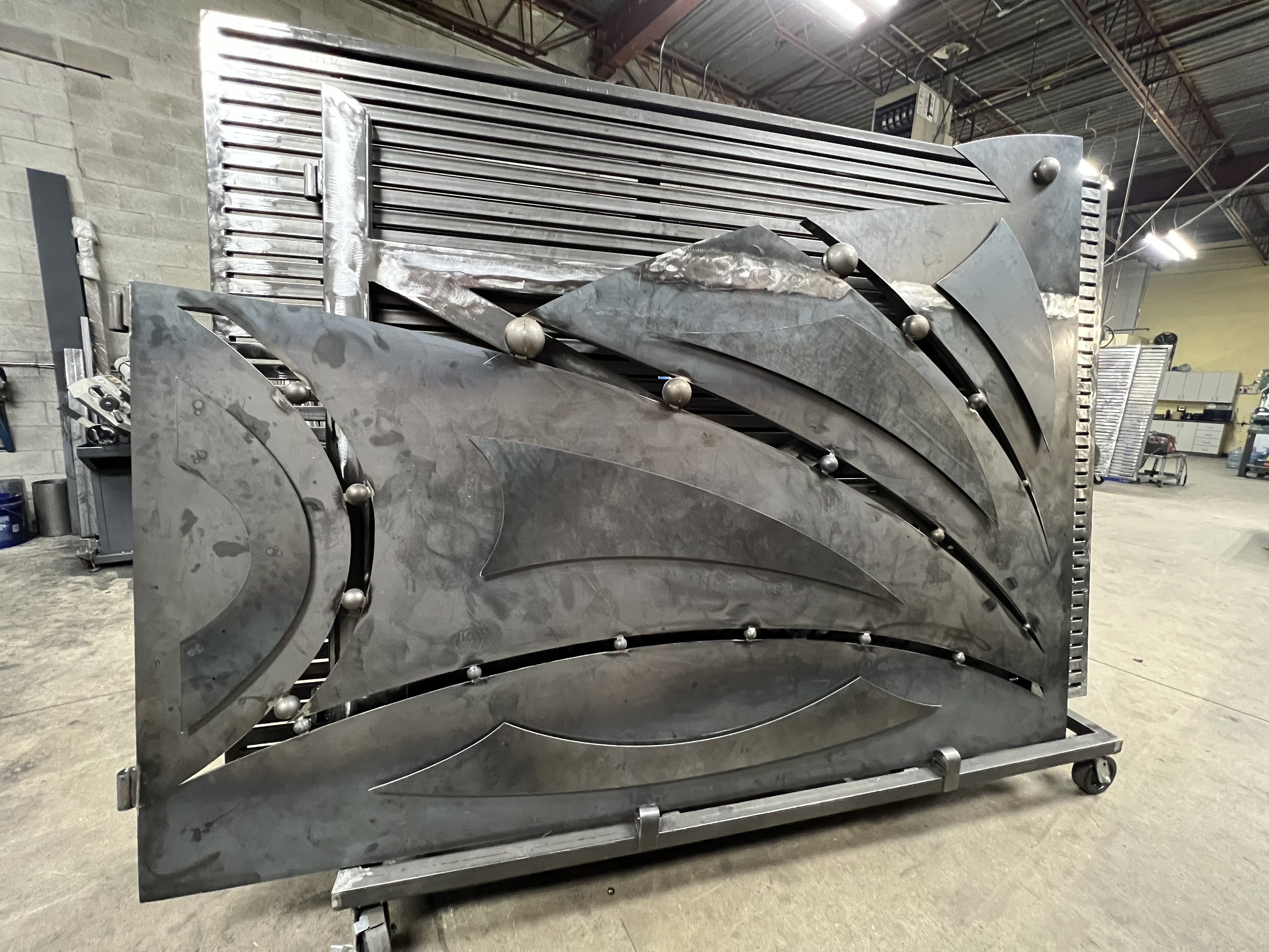 Stylish Laser Cut Entry Gate Custom Fabrication Metal Driveway Gate ...