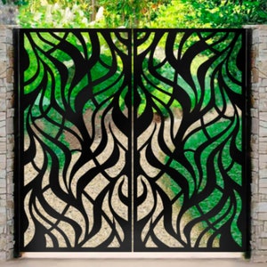 Stunning 3D Laser Cut Abstract Design Metal Garden Gate | Custom ...