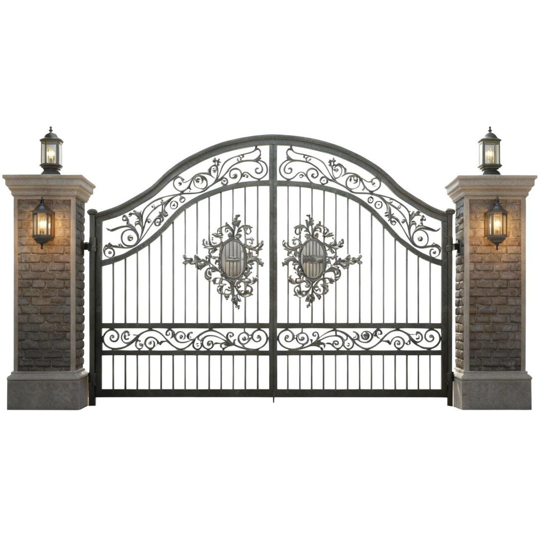Custom Fabrication Side Panel Geometric Design Entrance Gate | Solid ...