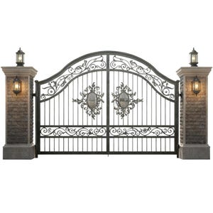 Custom Fabrication Side Panel Geometric Design Entrance Gate | Solid ...