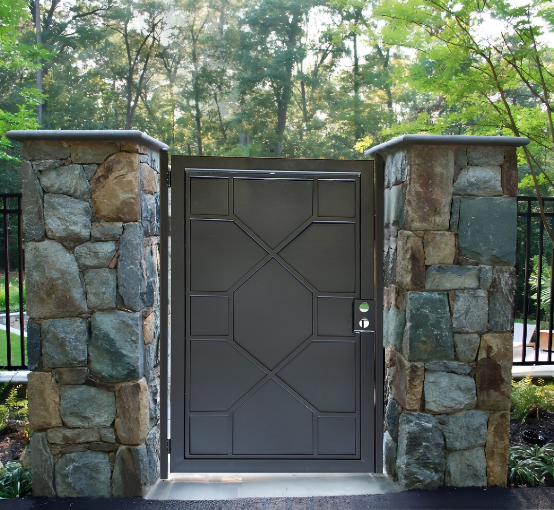 Solid Iron Entrance Gate | Custom Fabrication | Entry Way Gate – Model ...