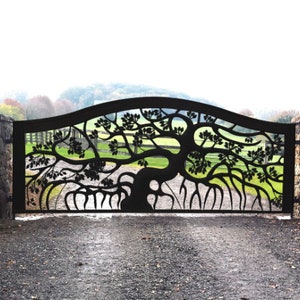 Beautiful Tree Gate Design | Heavy Duty Metal | Custom Fabricated ...