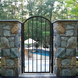 Simple & Gorgeous Metal Fence Pool Gate | Modern Fabrication Metal Back ...