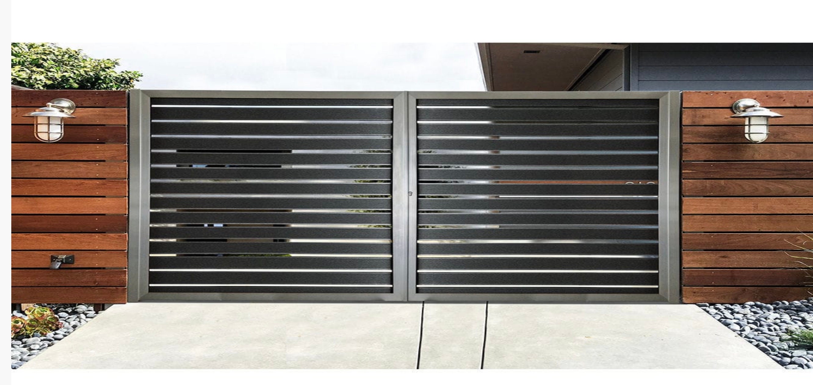 Modern Sliding Steel Gate Design