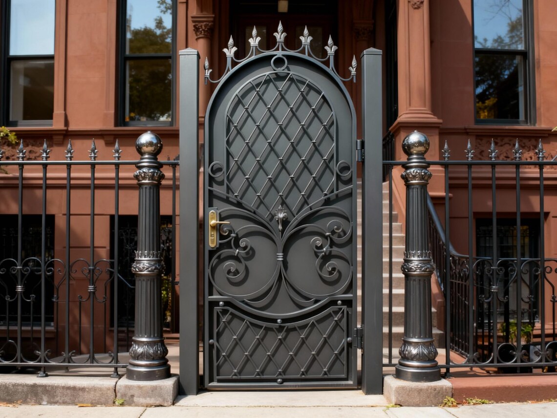 Royal Victorian Crisscross Design Metal Side Walk Gate | Custom ...