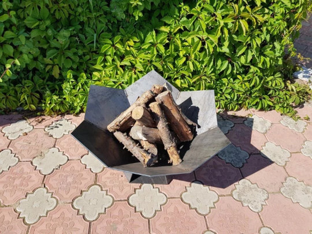 Fire Pit Flower Design | Wood Burning Outdoor Firepit | Custom Morden ...