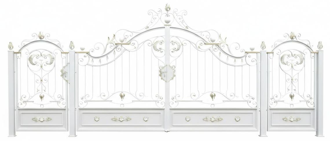 Imperial Fleurgate – Wrought Iron Gate With Spear Finials & Scroll Arch ...