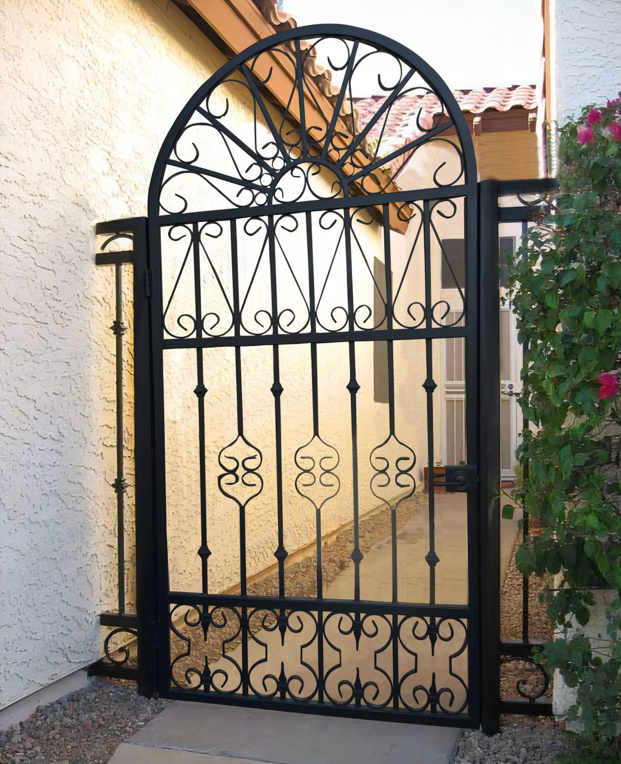 Modern Spiral Vintage Doodle Design Iron Fence Garden Gate Custom ...