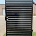 Solid Metal Horizontal Line Design Gate Custom Fabrication Metal ...