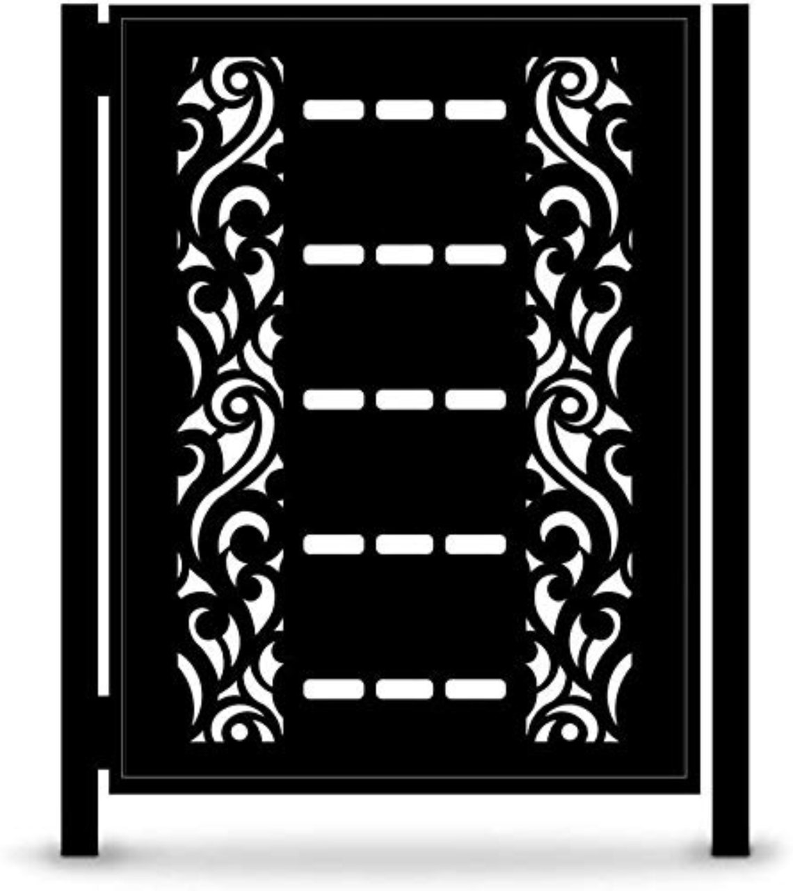 Gorgeous Custom Fabrication Leaf Pattern Metal Gate Modern - Etsy