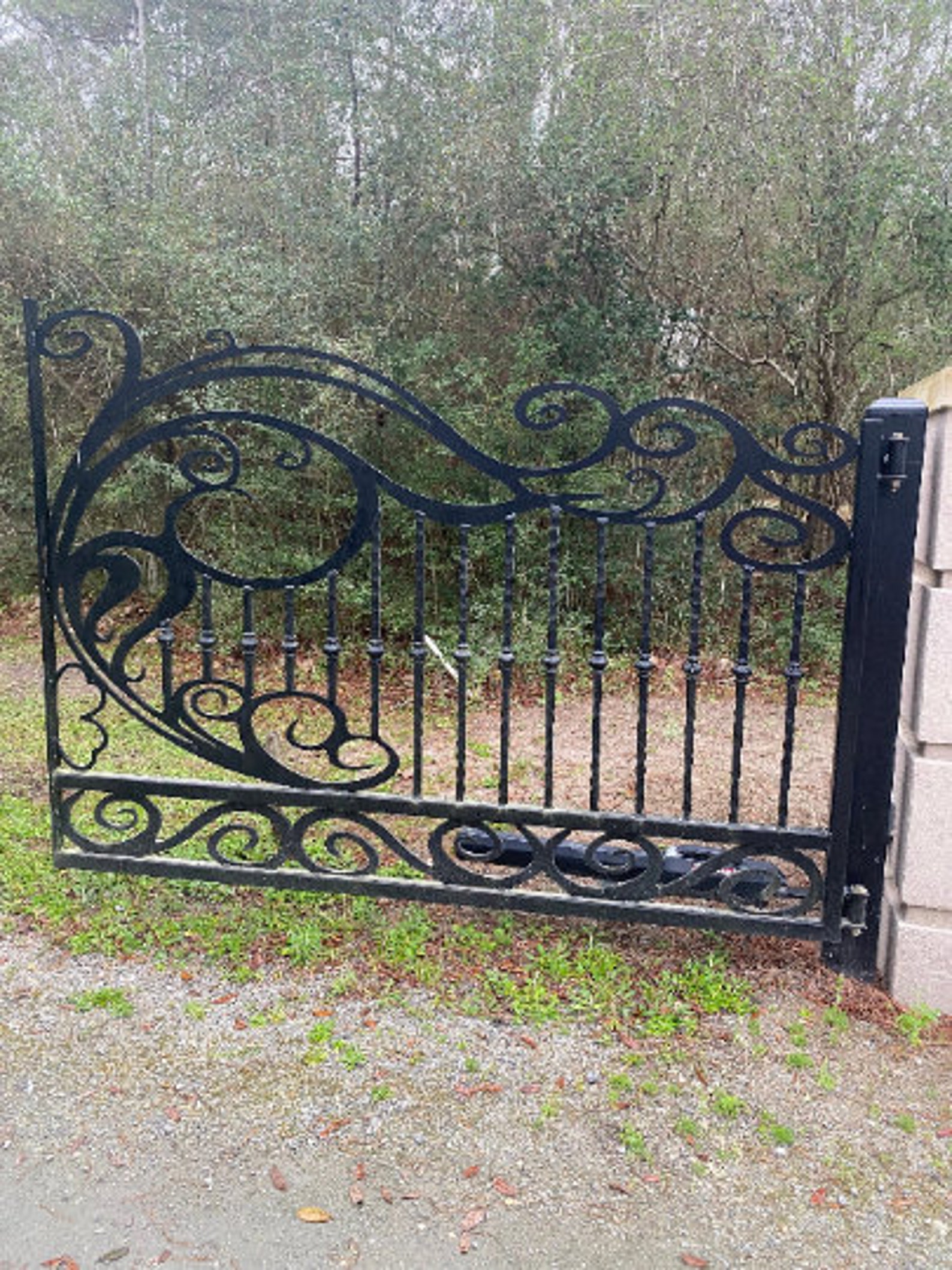 Victorian Style Design Custom Fabricated Wrought Iron Gate Made in ...