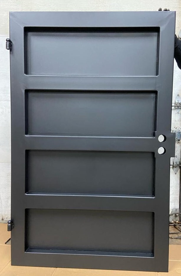 Rectangular Design Solid Metal Garden Gate Custom Fabrication Iron Pool ...