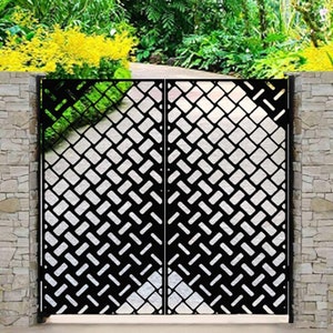 3D Laser Cut Abstract Design Metal Garden Gate | Modern Fabrication ...