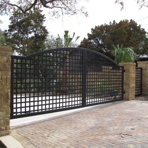 Modern Unique Square Box Design Driveway Gate | Wrought Iron Gate ...