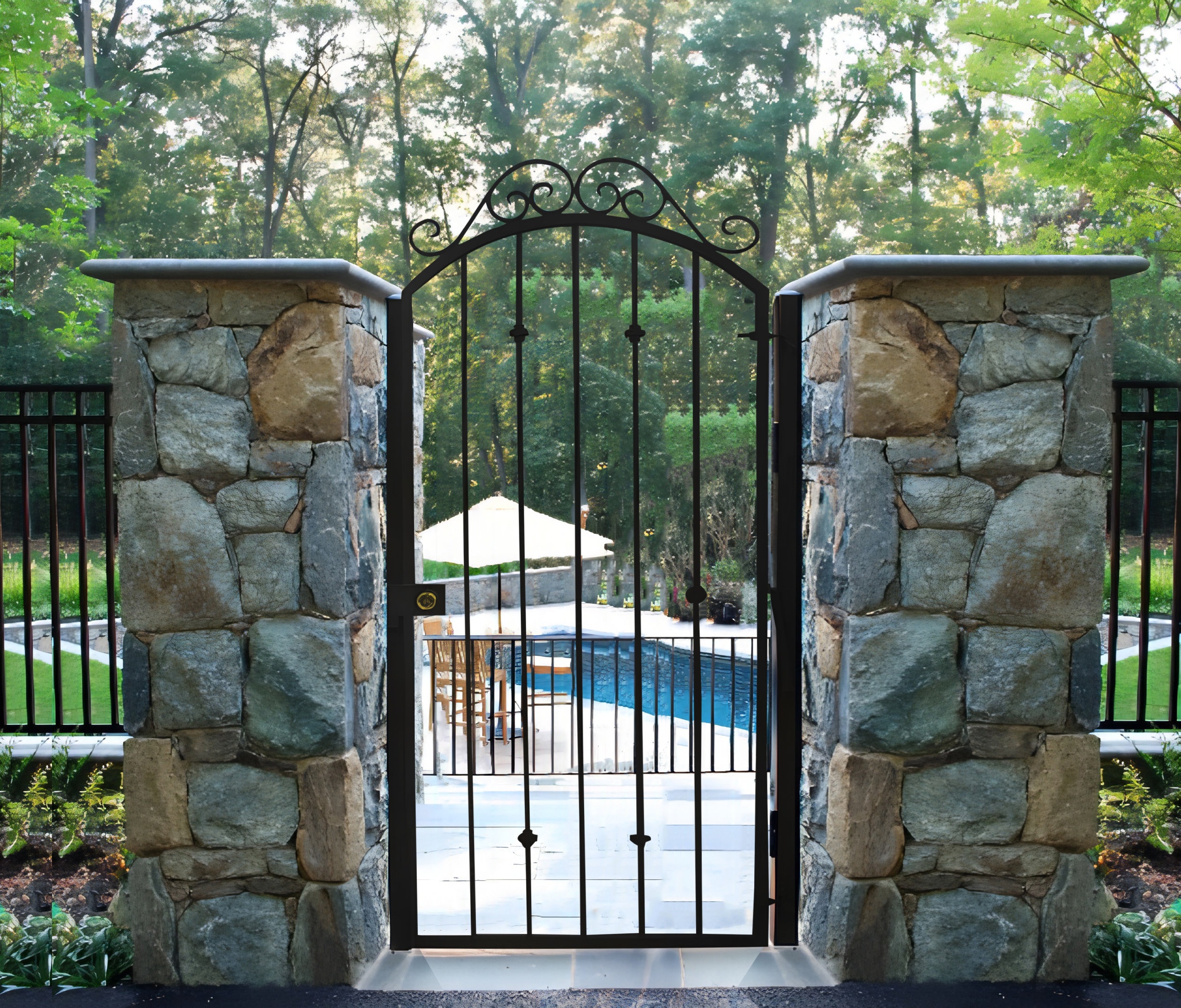 Gorgeous & Simple Fence Design Metal Garden Gate Classic Fabrication ...