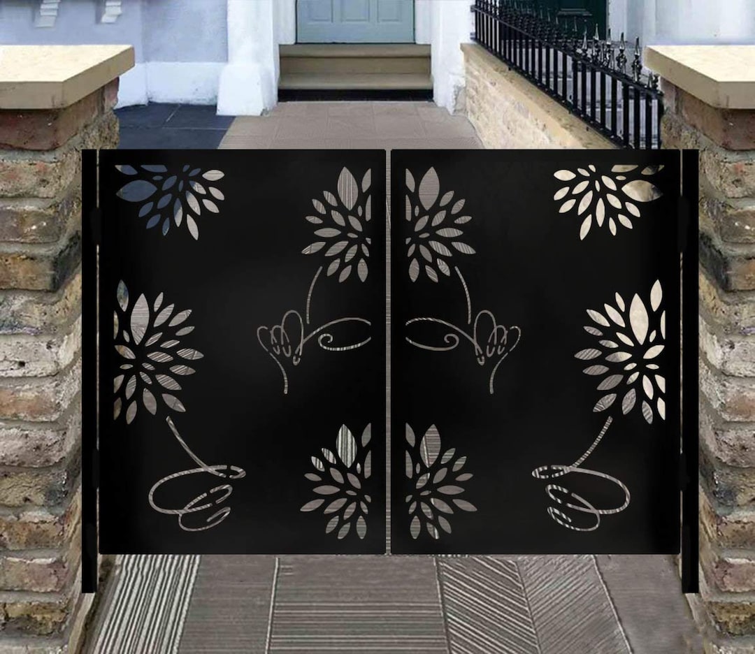 Gorgeous 3D Laser Cut Floral Pattern Metal Gates| Custom Fabrication ...