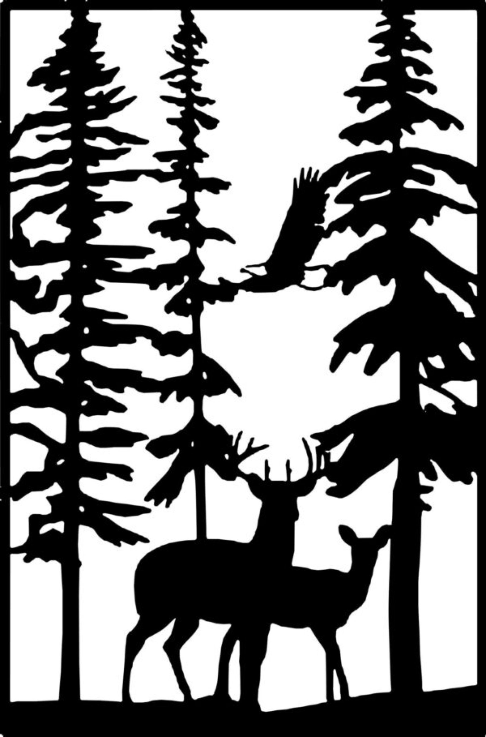 Beautiful Laser Cut Deer Design Garden Metal Gate Custom Fabrication ...