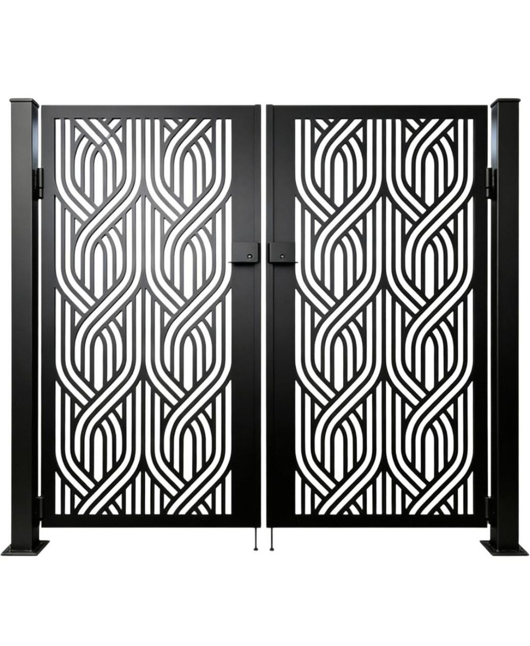 Curvex Passage – Ornamental Metal Man Door With Interwoven Arc Lattice ...