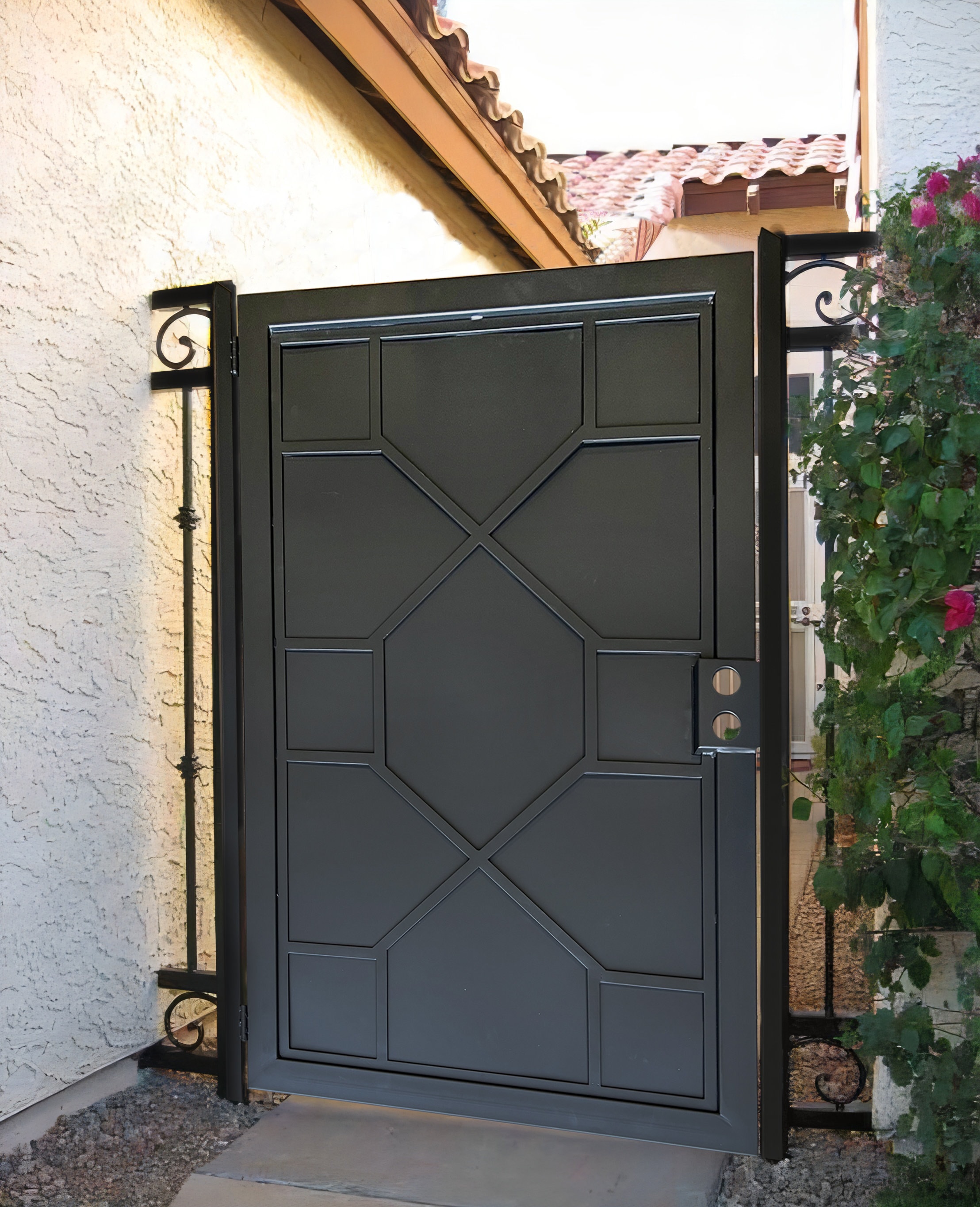 Solid Iron Entrance Gate | Custom Fabrication | Entry Way Gate – Model ...
