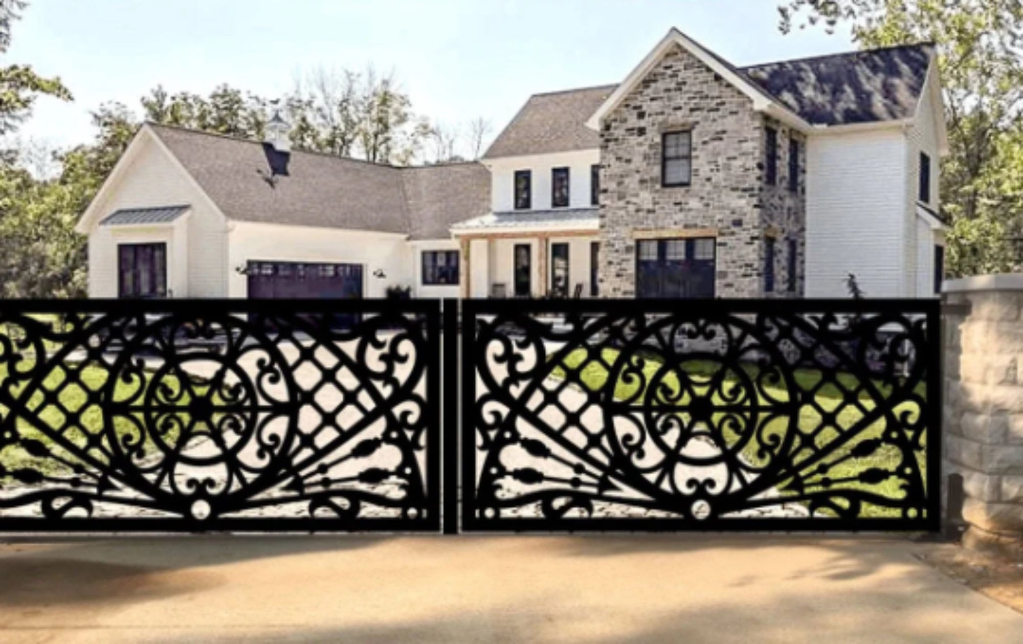 Stunning Laser Cut Artistic Doodle Design Metal Garden Gate Etsy
