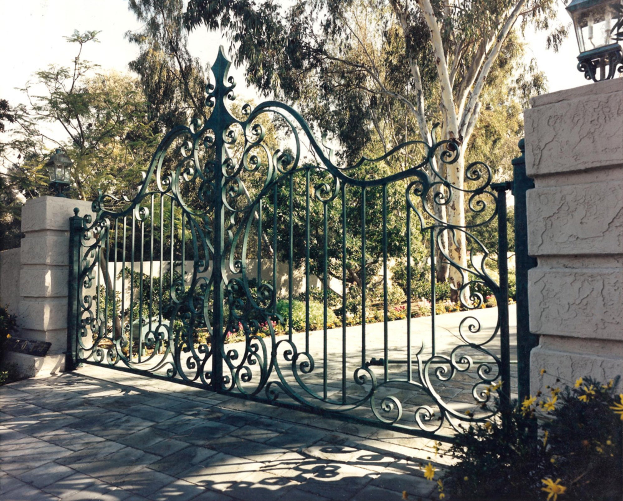 Royal Victorian Style Wrought Iron Driveway Gate Custom Fabrication ...